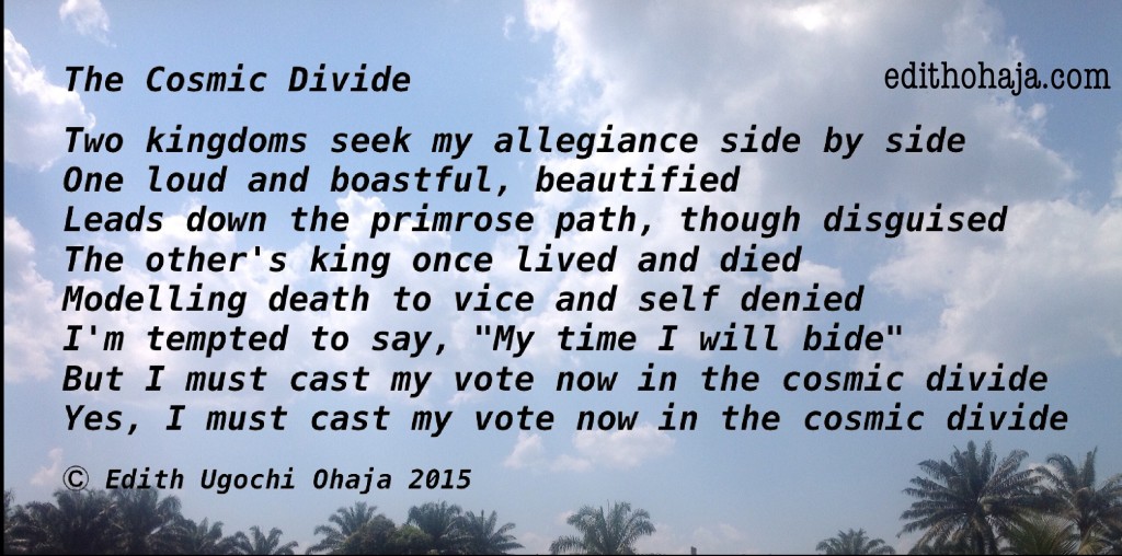 The Cosmic Divide (A Poem) – Edith Ohaja